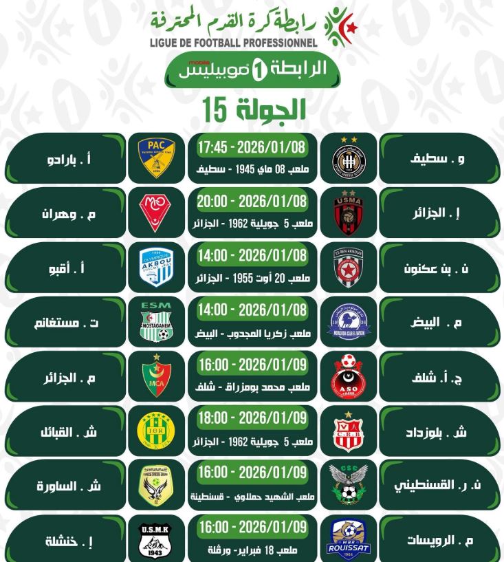 يهمّ جمهور البطولة الوطنية – الشروق أونلاين